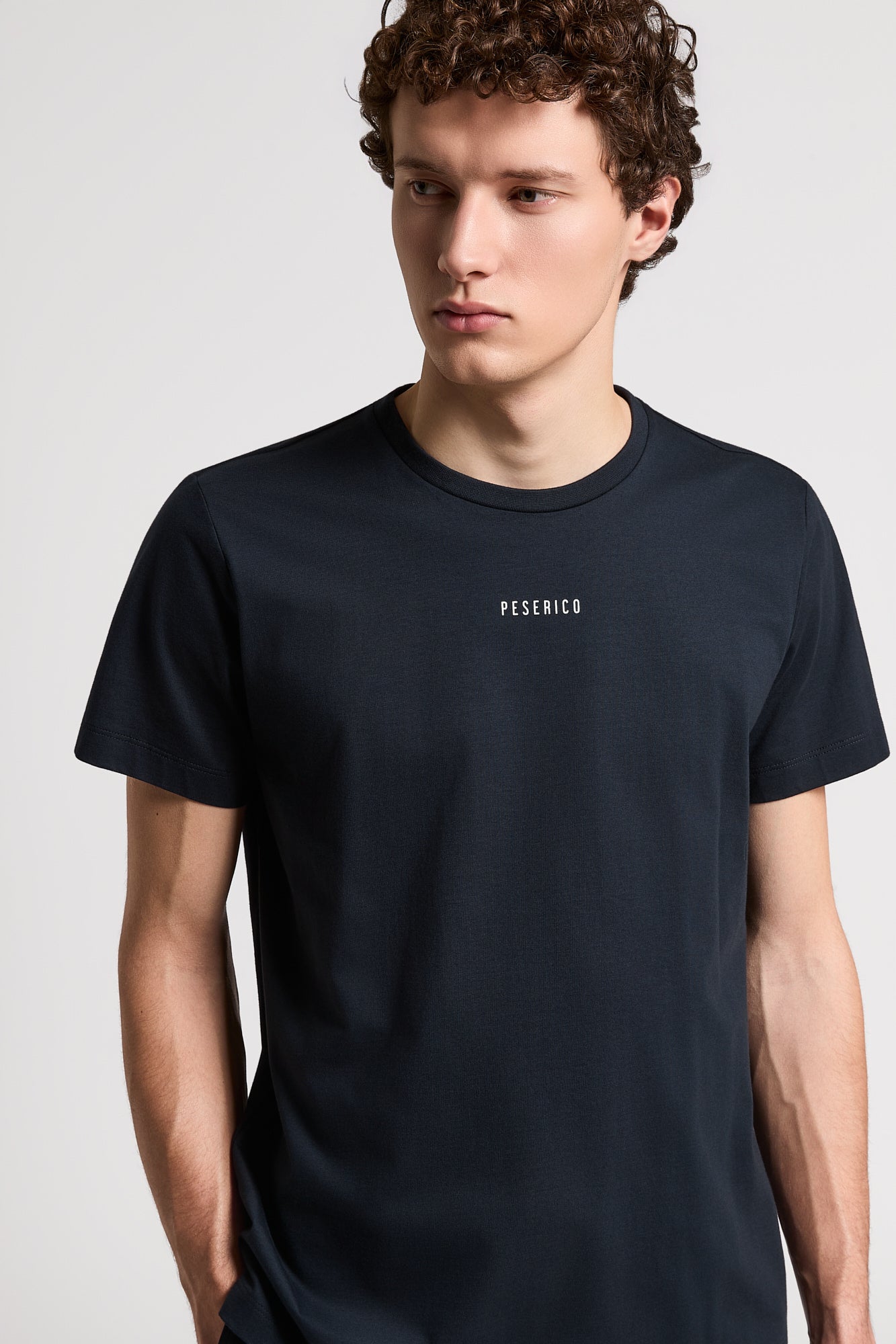 Pure cotton crewneck T-shirt | Peserico