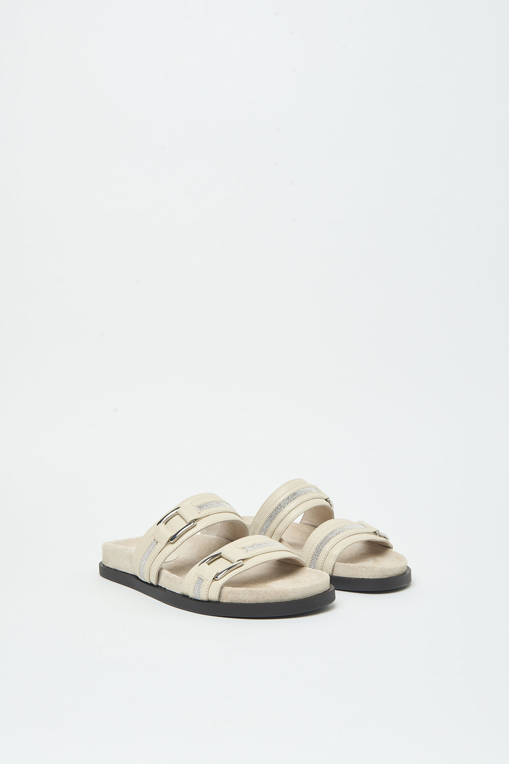 Flat leather sandals | Peserico